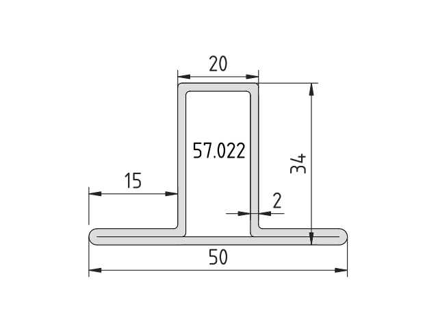 HOP profiel 57.022 - Metaalstore